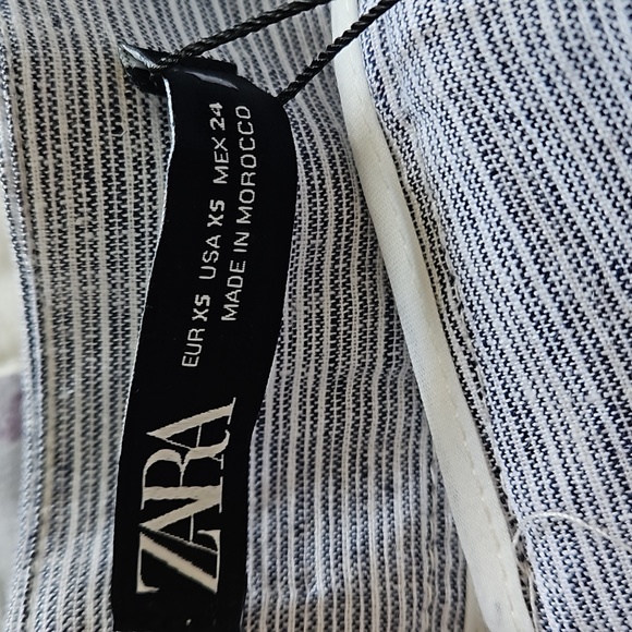 Zara | Shorts | Zara Comfy Lightweight Xs Gray And White Stripped ...